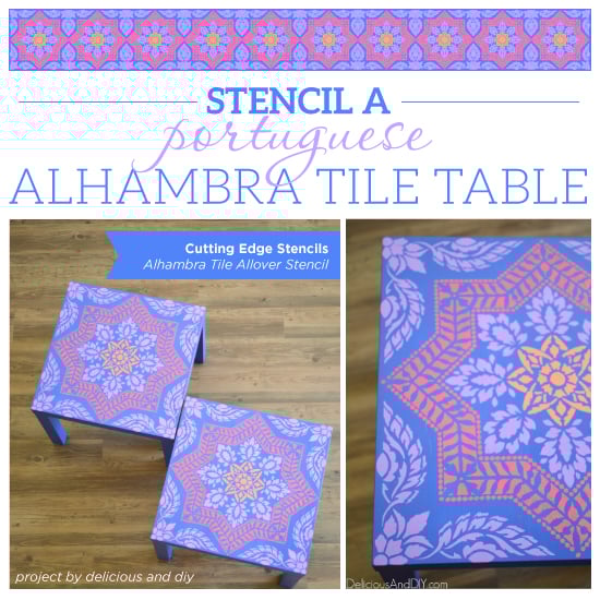 Stencil A Portuguese Alhambra Tile Table