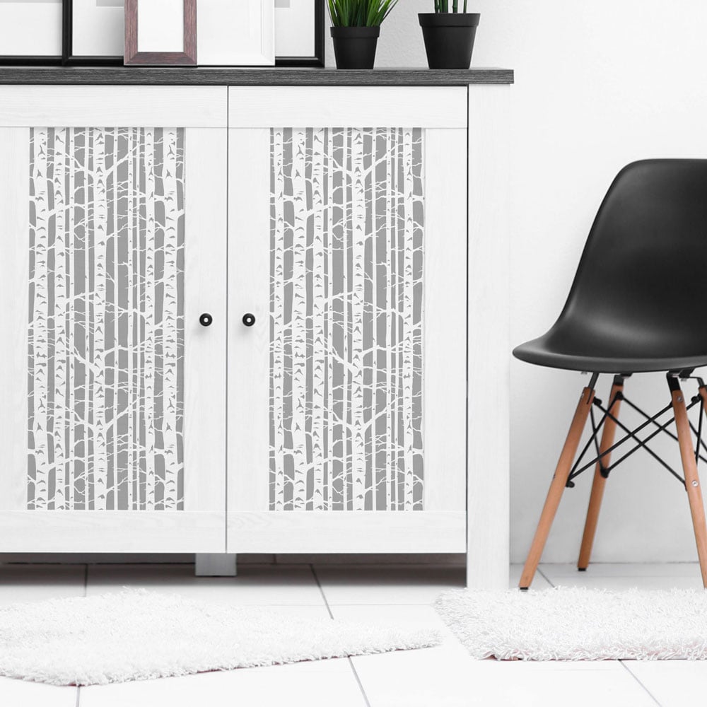 Birch Forest Craft Stencil - Stencils for easy DIY decor: fabric ...