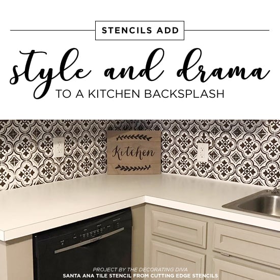 Kitchen Stencil Template Kitchen Rules Stencil For Wall Painting