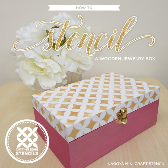 Stenciled Wooden Box Jullian Wooden Box Large | Cass Art