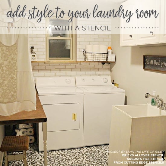 Add Style To Your Laundry Room With A Stencil