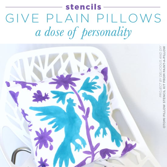 Stencils Give Plain Pillows A Dose of Personality