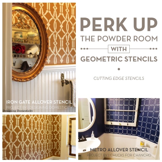 Perk Up A Powder Room Using Geometric Stencils