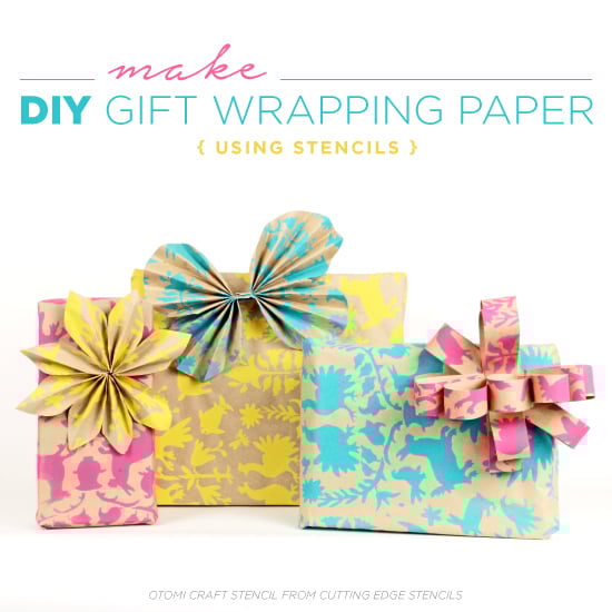 Make DIY Gift Wrapping Paper Using Stencils