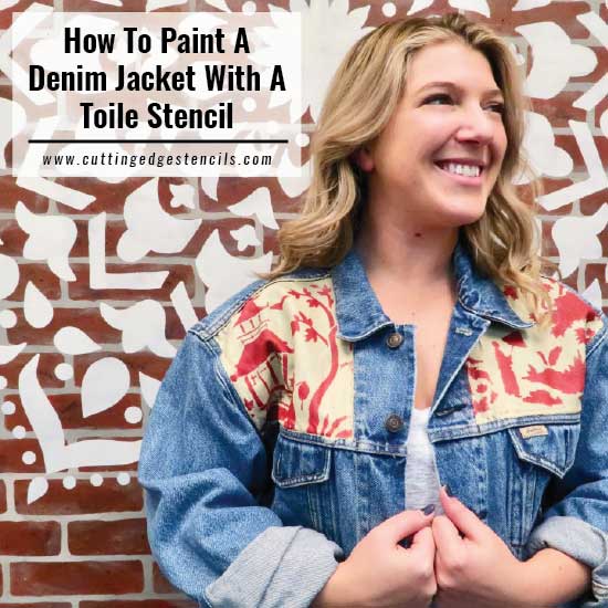 Stenciling A Denim Jacket Is The Ultimate DIY Project!