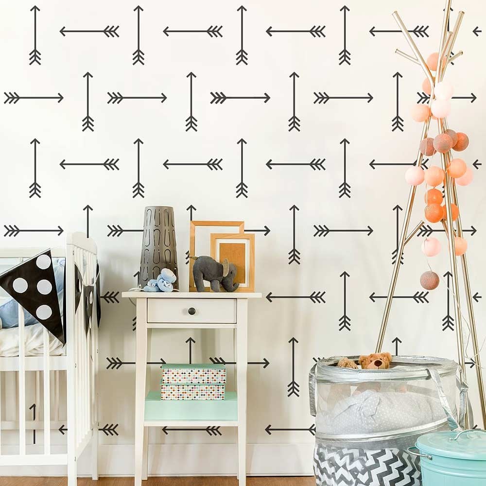 Arrow motif stencil, arrow pattern for wall and fabric decor. Cutting ...