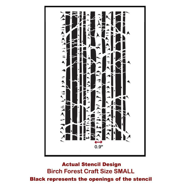 Birch Forest Craft Stencil - Stencils for easy DIY decor: fabric stencils, furniture stencils ...