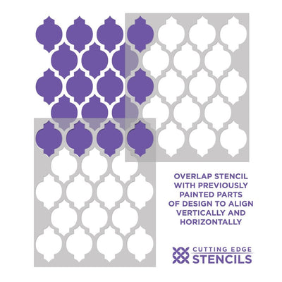 Large Moroccan Stencils for easy wall painting. Moroccan stencil Casablanca