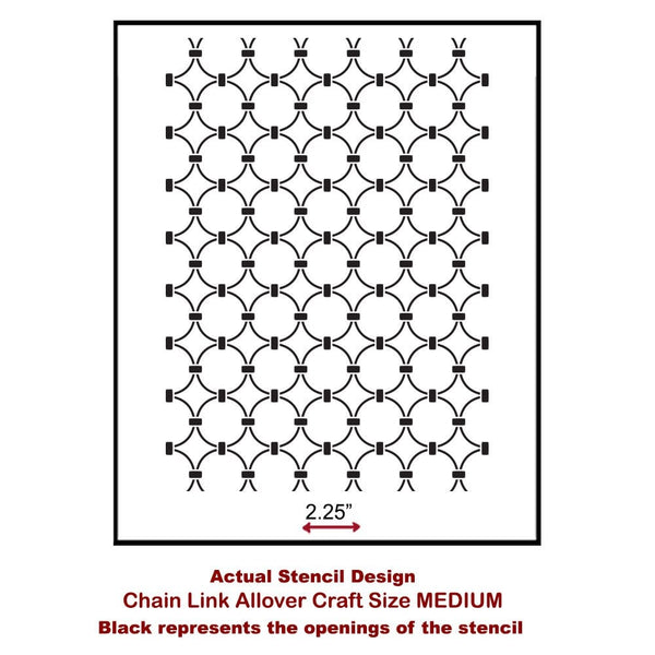 Chain Link Craft Stencil - Stencils for furniture and crafts, fabric ...