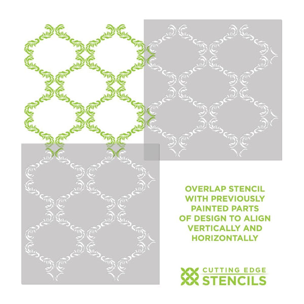 Chelsea wall pattern stencils - Stencils for walls - DIY stencil decor