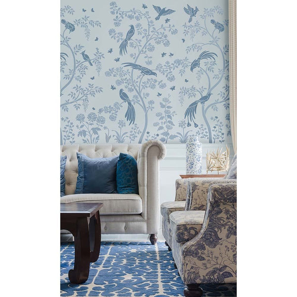 Chinoiserie Stencil - Chinoiserie Chic Wall Mural Stencils with Birds ...
