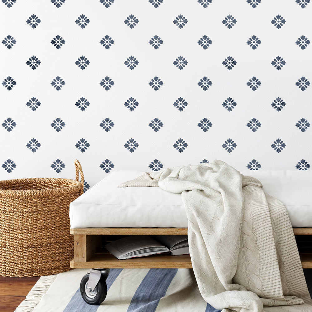 Cottage Flower Stencil for Painting Walls, Fast and Easy DIY wall decor!