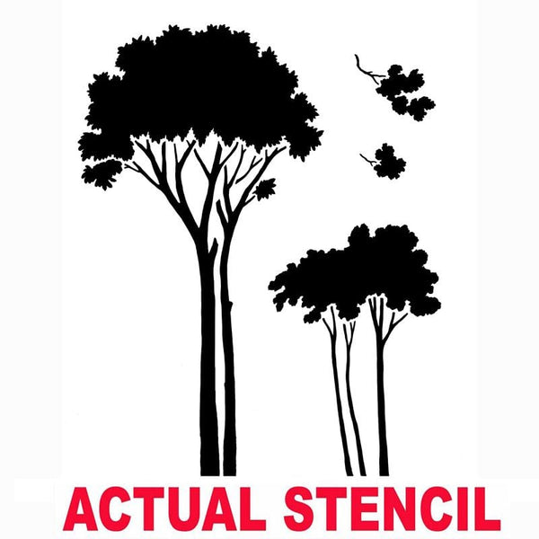 Tree stencils for wall mural painting. Tree stencil for walls, crafts ...