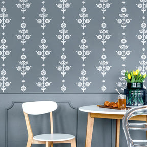 Folk Marigold Flower Stencil Pattern for Painting Walls, Furniture and ...