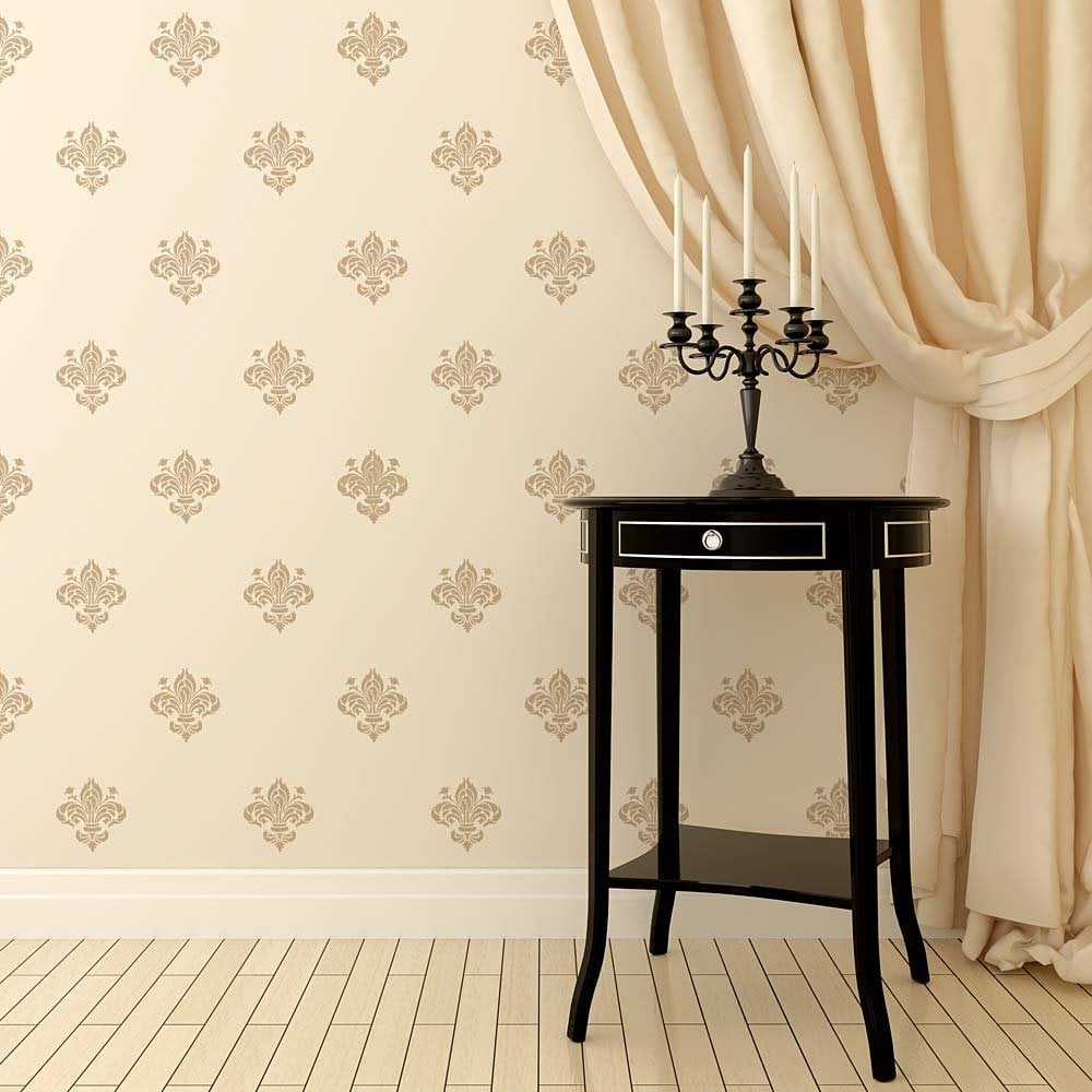 French Fleur De Lys stencil pattern for DIY decorating projects, accent ...