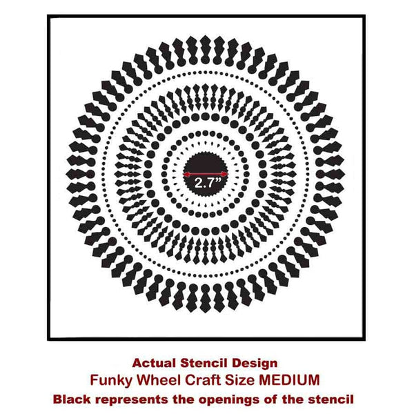 Funky Wheel Craft Stencil - Tribal stencils for furniture and crafts ...