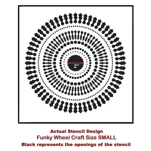 Funky Wheel Craft Stencil - Tribal stencils for furniture and crafts ...