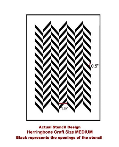 Craft and furniture stencils for DIY home decor. Herringbone stencil