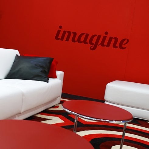 Wall quote stencil IMAGINE - Reusable stencil quotes for DIY decor