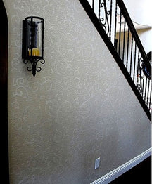 Scroll stencil pattern for walls. Elegant wallpaper stencils at great ...
