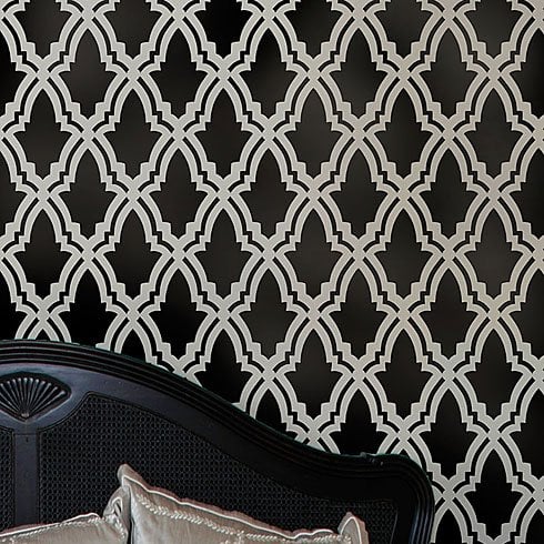Moroccan stencils for walls. Trendy wall stencils, moroccan stencil ...
