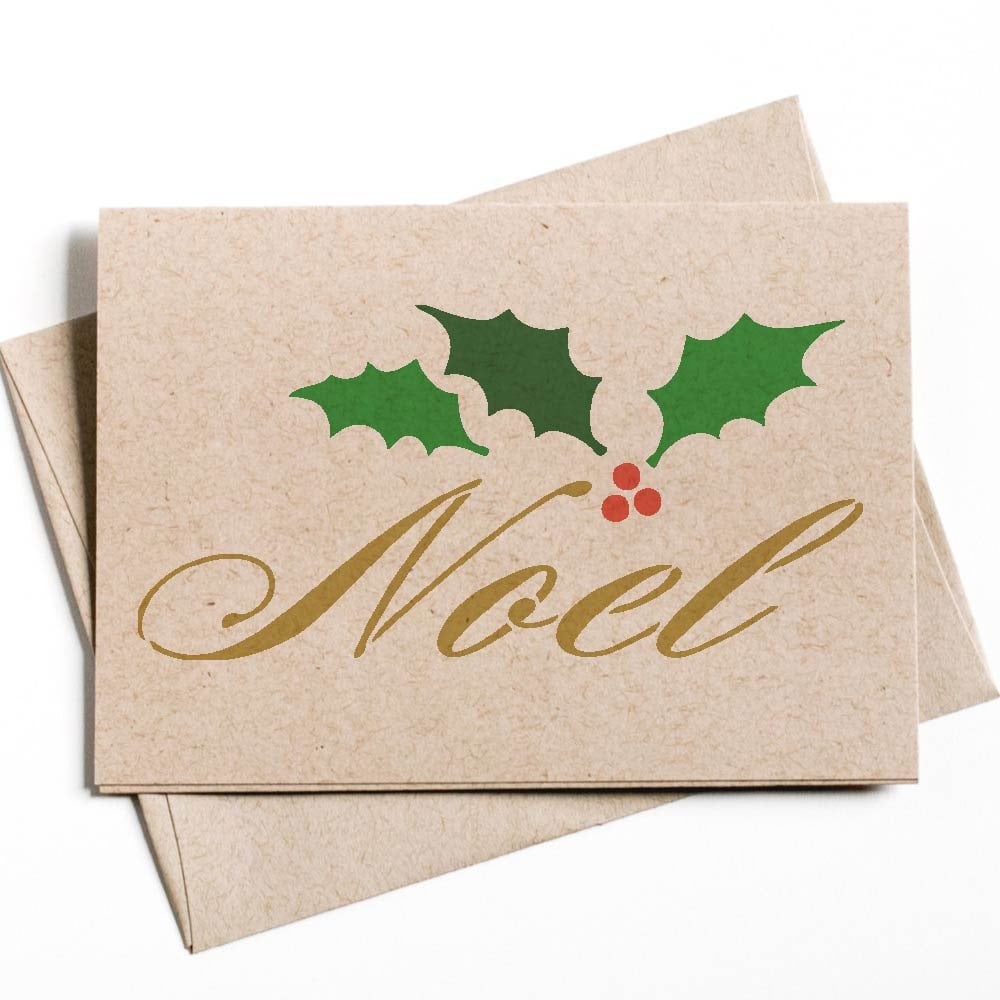Noel Script Stencil for Cards | Small Craft Stencils