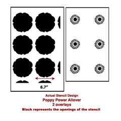 Floral Poppy Flower Wall Pattern Stencil - beautiful designs by Cutting ...