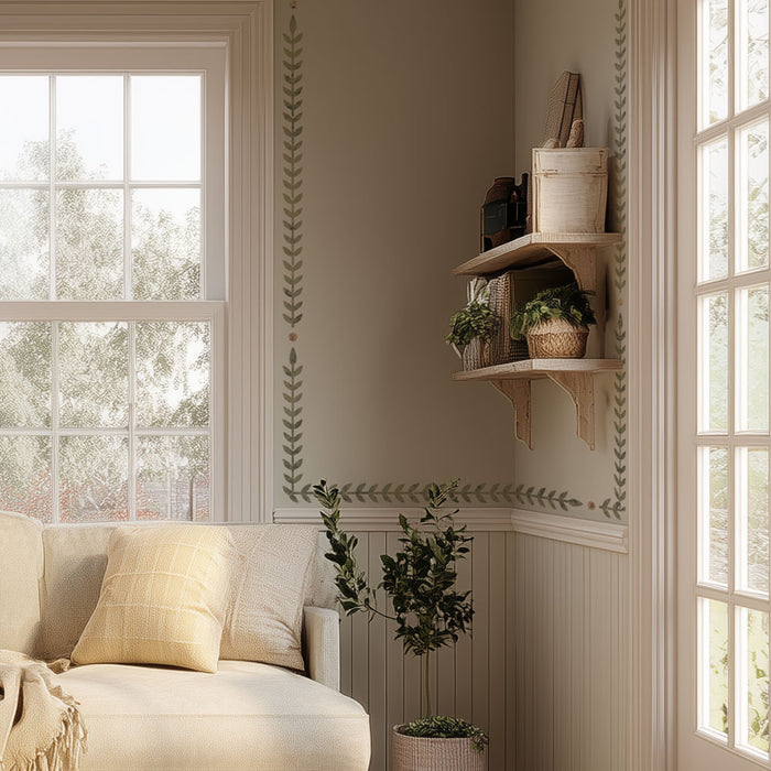 Carnation Stripe Stencil - Charming Cottage Core Stencil Designs for ...