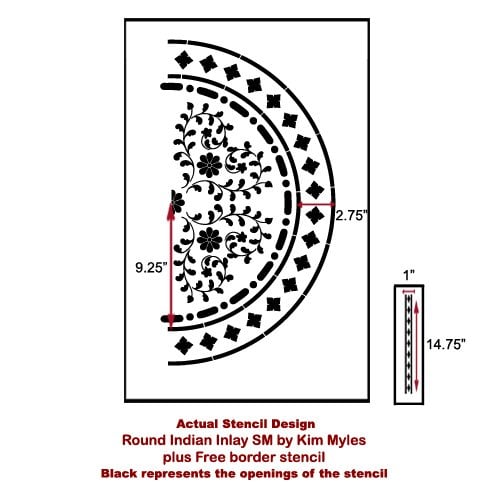 Indian Inlay Stencil Medallion by Kim Myles with Cutting Edge Stencils