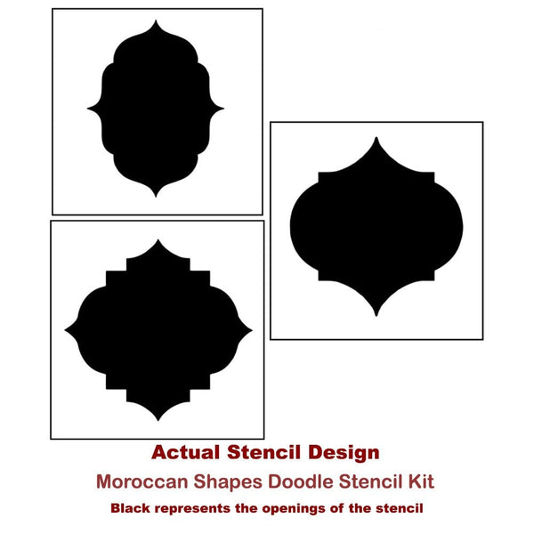 Moroccan stencils - Doodle Stencils for coloring, doodling and tangling