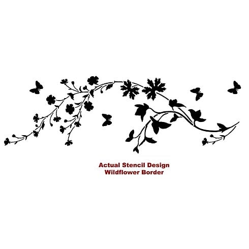 Flower border stencil, beautiful stencils for walls. Damask stencils ...
