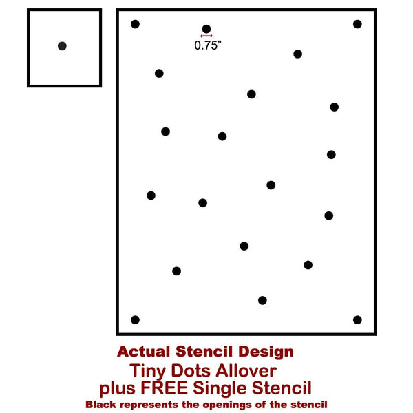 Tiny Polka Dots stencil for modern nursery - Reusable stencils instead ...