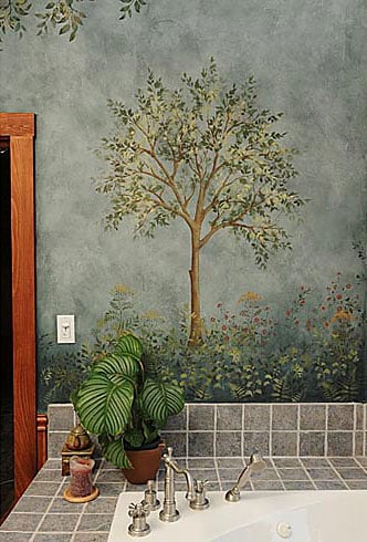 Large tree stencil for wall painting. Reusable mural stencils at great ...