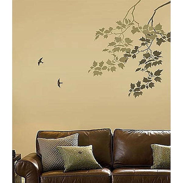 Weeping Willow Stencil for Painting Walls - Tree Branch Stencils for Wall