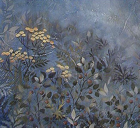 Botanical stencil Wildflowers. Detailed quality stencils for wall decor.