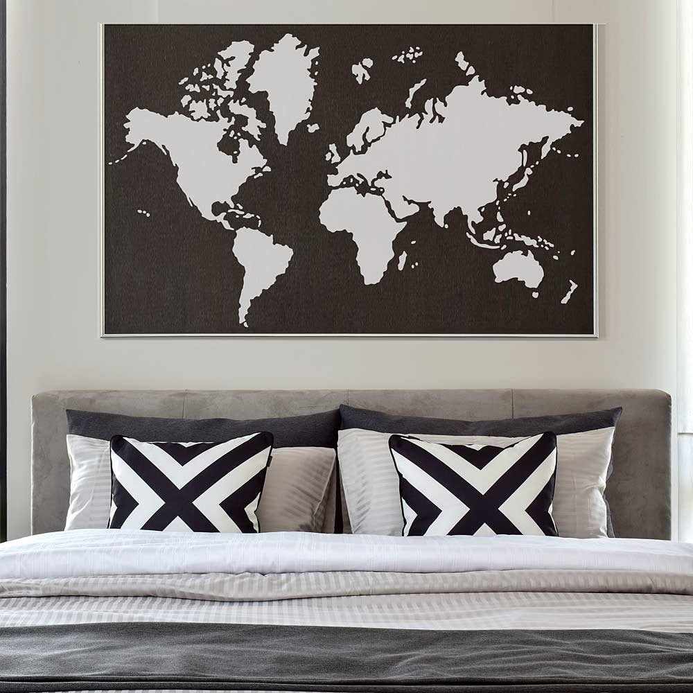 World Map Stencil - Reusable Wall Stencil instead of decals