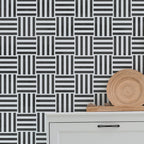 Modern geometric stencil pattern for painting walls. Easy DIY home ...