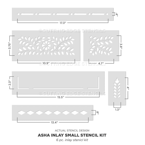 Bone Inlay Furniture Stencils - Trendy Inlay Stencil Kits