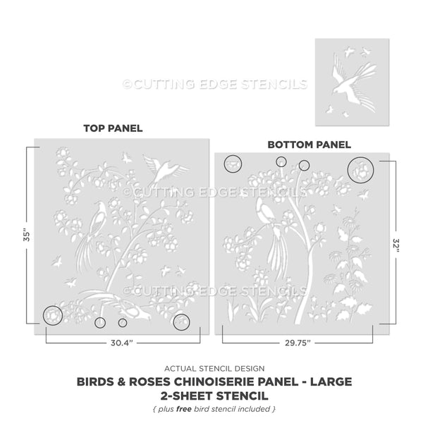 Chinoiserie Chic Stencil - Chinoiserie Wall Mural Stencils by Cutting ...