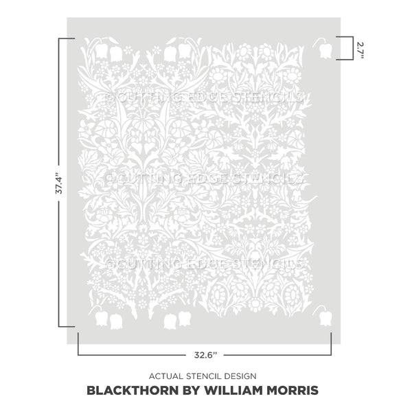 Blackthorn Wall Stencil for Painting Walls - William Morris Wallpaper ...