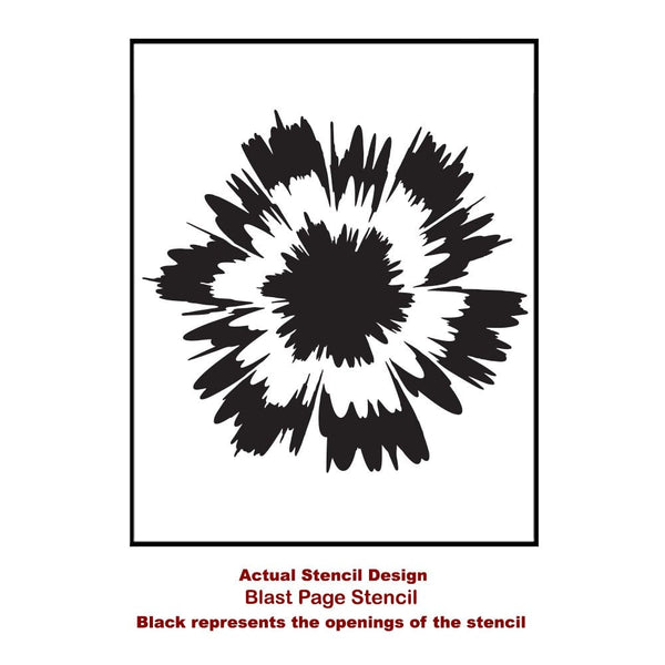 Blast stencil template - Modern stencil templates for handmade cards ...