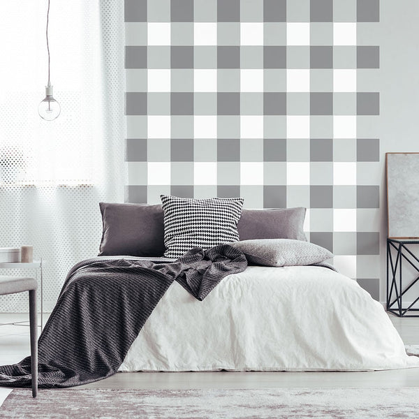 Buffalo Checks Stencil - Buffalo Plaid Pattern Stencil for Walls