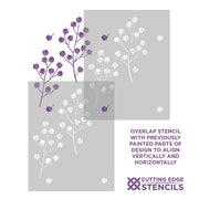 Cotton wall pattern stencil - Farmhouse stencils, Floral designs for ...