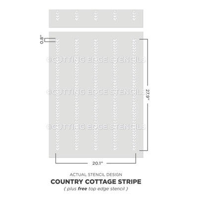 Cottage Stripe Stencil - Charming Cottage Core Stencil Designs for ...