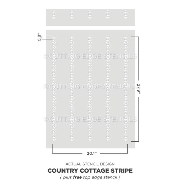 Cottage Stripe Stencil - Charming Cottage Core Stencil Designs for ...
