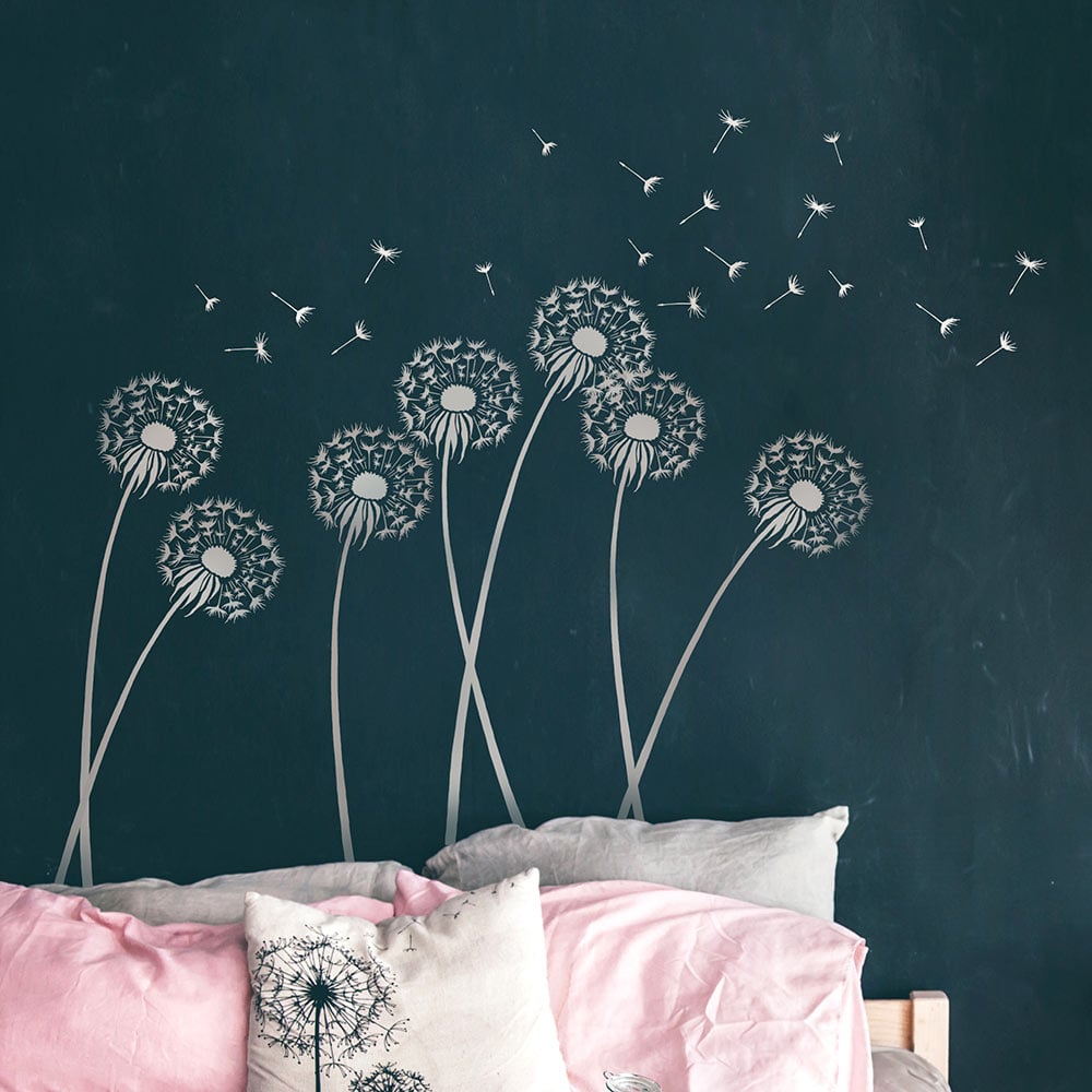 Dandelion stencil. Beautiful stencils for walls, crafts, fabric and more!
