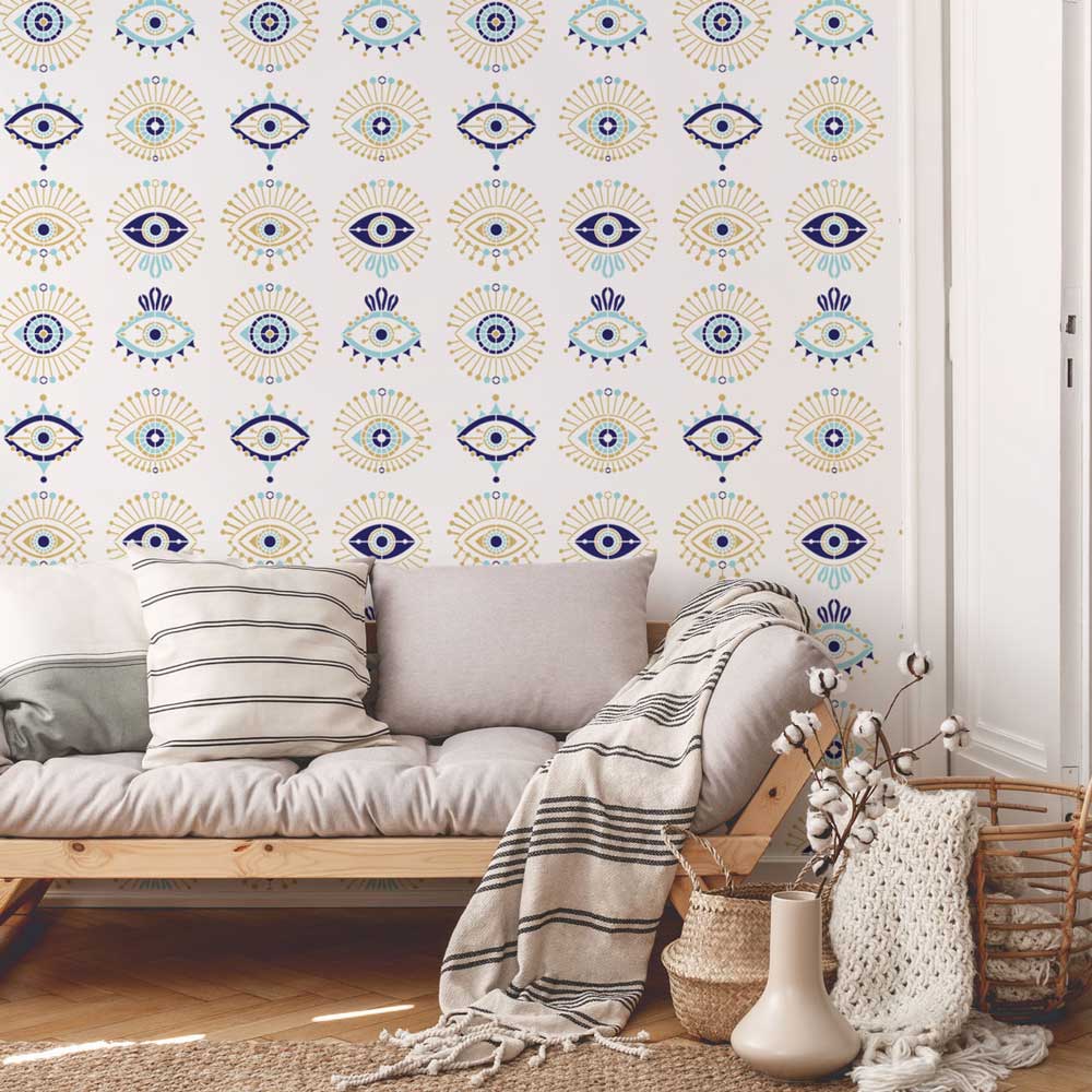 Magic Eye Wall Stencil - Tribal Stencils For Paining Walls