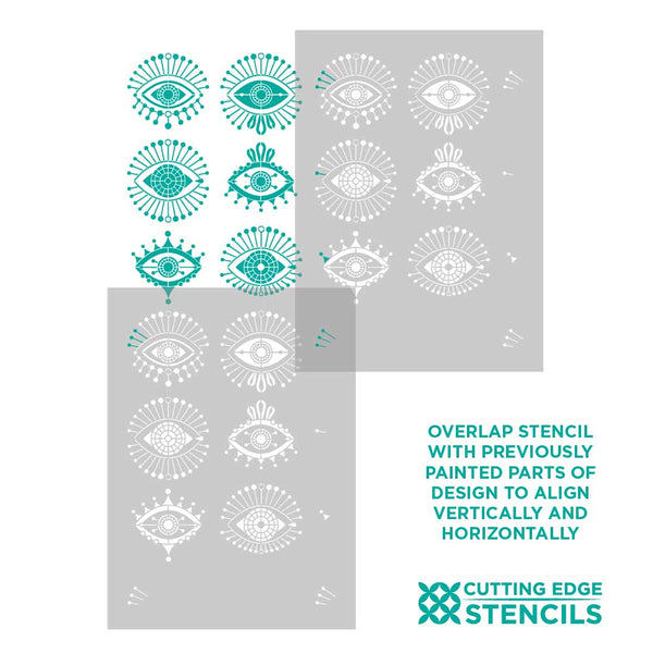 Magic Eye Wall Stencil - Tribal Stencils For Paining Walls