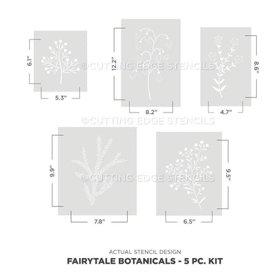 Botanical Stencil Kit for Crafts, Furniture Painting and Stenciled Walls