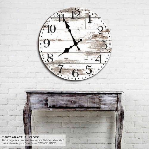 Old Farm Clock Stencil Sign - Farmhouse Stencils for DIY rustic decor